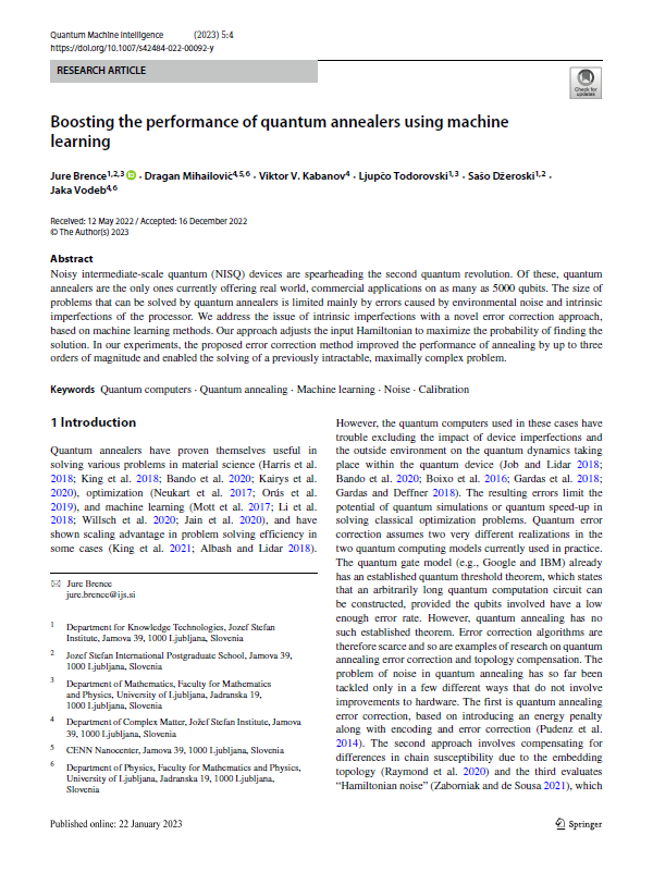 Boosting the Performance of Quantum Annealers using Machine Learning ...